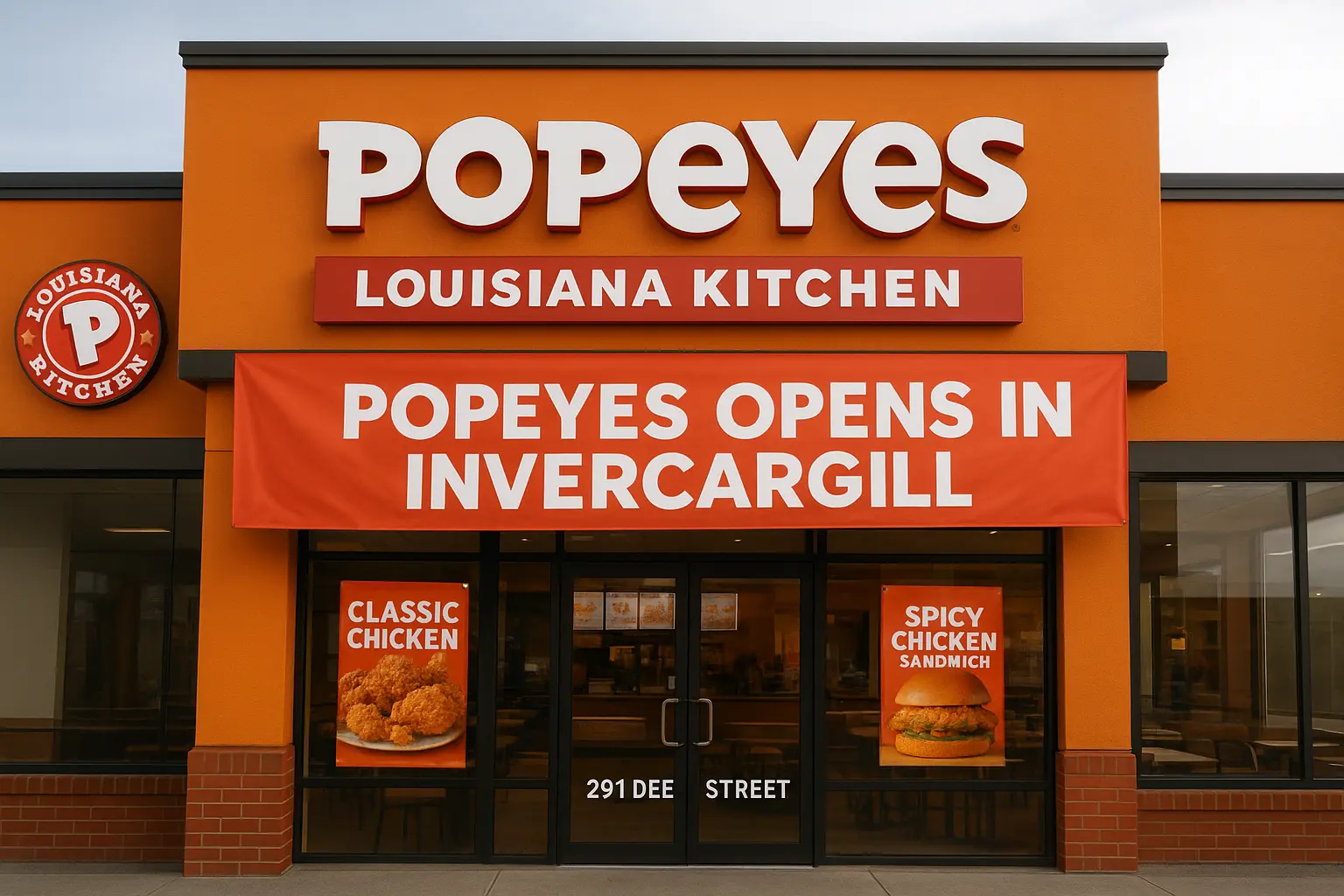New Popeyes Invercargill 10th Restuarant Open in NewZealand